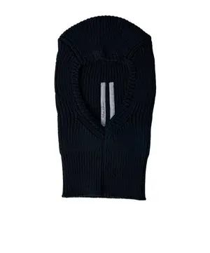 Rick Owens Ribbed Knit Balaclava - Black