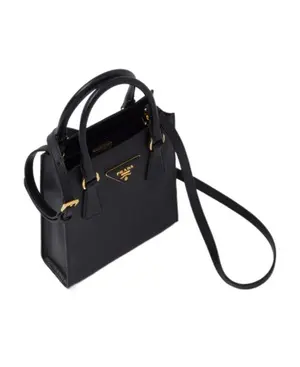Prada Saffiano Leather Handbag With Logo Detail
