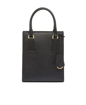 Prada Saffiano Leather Handbag With Logo Detail
