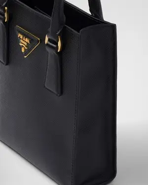 Prada Saffiano Leather Handbag With Logo Detail