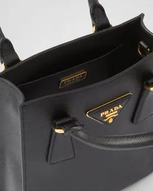 Prada Saffiano Leather Handbag With Logo Detail
