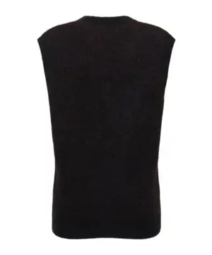 Alessandra Rich Embellished Teddy Bear Knit Vest