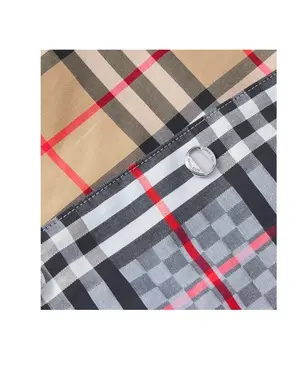 Burberry Reversible Check Print Hooded Jacket - Gray