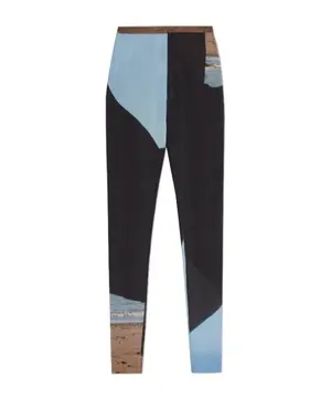 Issey Miyake Colorblocked Printed Trousers