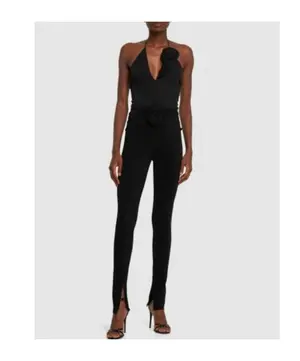 Magda Butrym Rose Embellished Slim Fit Pants