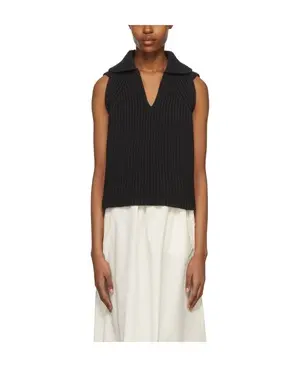 DEVEAUX Sleeveless Knitted Pullover