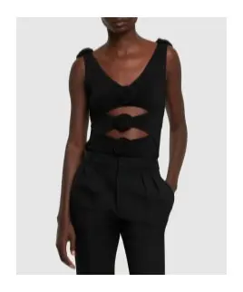 Magda Butrym Cut-out Jumpsuit With Rose Appliques
