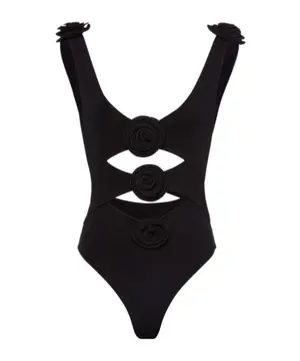 Magda Butrym Cut-out Jumpsuit With Rose Appliques