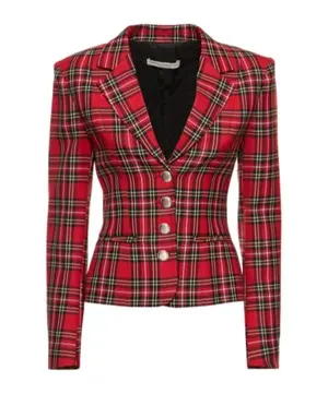 Alessandra Rich Tartan Tailored Jacket