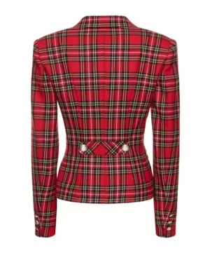 Alessandra Rich Tartan Tailored Jacket