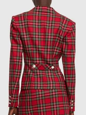 Alessandra Rich Tartan Tailored Jacket
