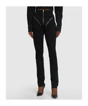 MUGLER High-waist Zip Detail Jeans