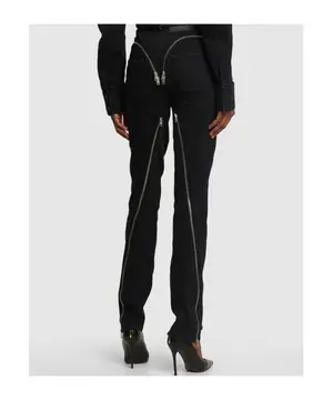 MUGLER High-waist Zip Detail Jeans