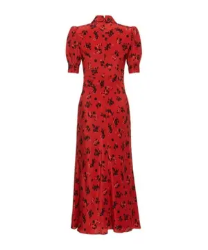 Alessandra Rich Short-sleeved Printed Maxi Dress