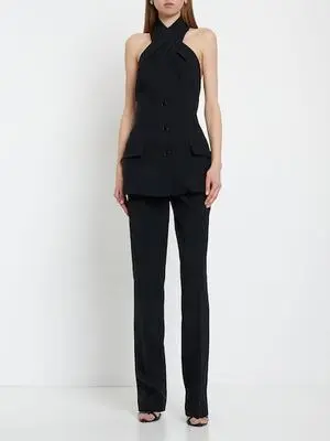 Michael Kors Suit Vest With Criss-cross Neckline