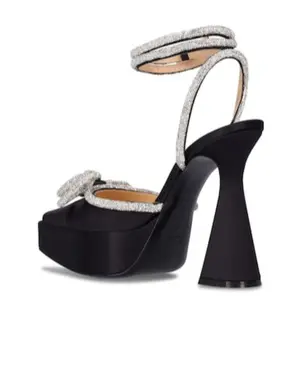 MACHMACH Double Bow-trimmed High Heel Platform Sandals