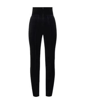 Alexandre Vauthier High-rise Velvet Casual Pants