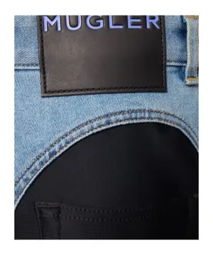 MUGLER Zippered Flare Jeans