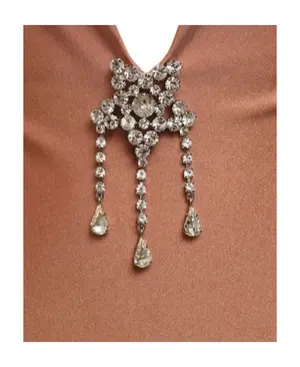 Alessandra Rich Embellished One-piece Swimsuit
