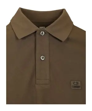 C.P. COMPANY Logo Patch Polo Shirt - Green