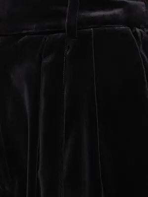 Alexandre Vauthier High Waist Wide Leg Velvet Trousers