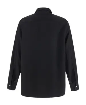 JIL SANDER Zip-up Cotton Shirt Jacket - Black