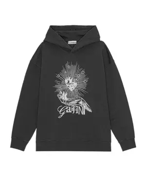 GANNI Phantom Isoli Heart Oversized Hoodie