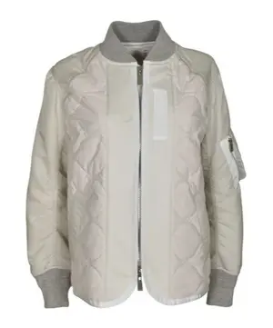 Sacai Quilted Drop Shoulder Zip-up Jacket
