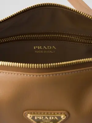 Prada Re-nylon And Leather Medium Top-handle Bag With Padlock