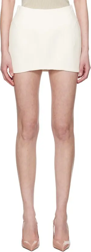 MUGLER Stitch-detailed Mini Skirt