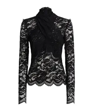 Rabanne Lace Turtleneck Top