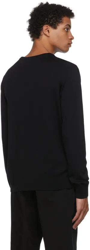 Maison Kitsuné Round Neck Knitted Pullover With Fox Embroidery