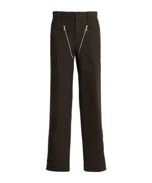Dries Van Noten Pexior Cotton Pants With Zip Details