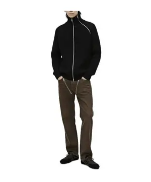 Dries Van Noten Pexior Cotton Pants With Zip Details