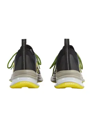 Gucci Run Low-top Sneakers With Double G Detail - Black