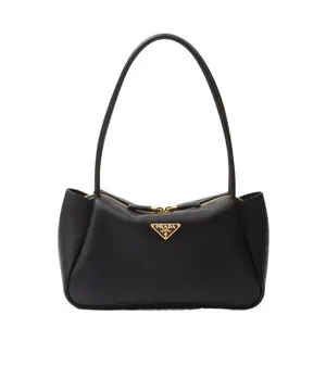 Prada Medium Handbag With Enamel Triangle Logo