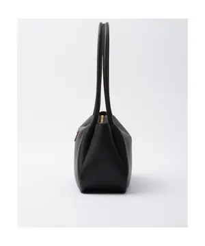Prada Medium Handbag With Enamel Triangle Logo