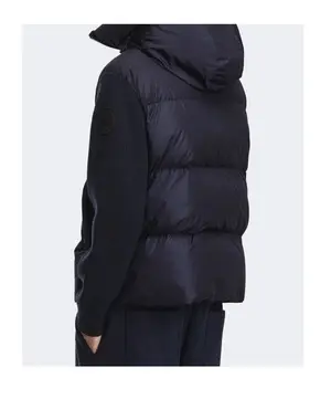 Canada Goose Padded Hooded Jacket With Knit Sleeves - Nocturne