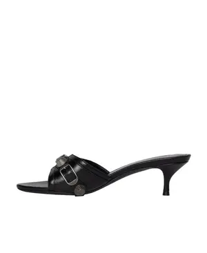 Balenciaga Cagole M40 Arena Slip-on Sandals - Black