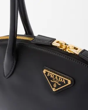 Prada Logo Plaque Tote Bag