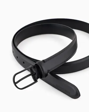 Emporio Armani Logo Embossed Buckle Belt