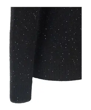 Fabiana Filippi Long Sleeve Sequin Embellished Turtleneck Jumper