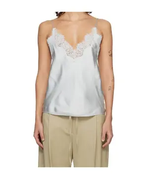 RÓHE Lace Trim V-neck Camisole