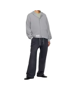 WOOYOUNGMI Open Front Hooded Sweatshirt
