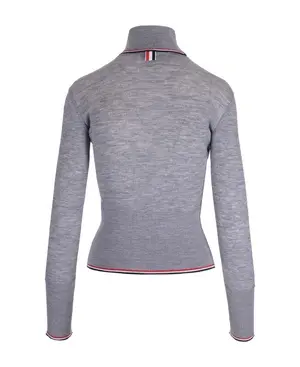 Thom Browne Striped Trim Turtleneck Jumper