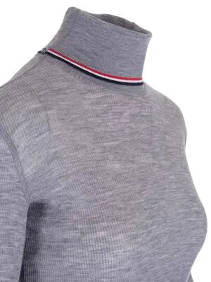 Thom Browne Striped Trim Turtleneck Jumper