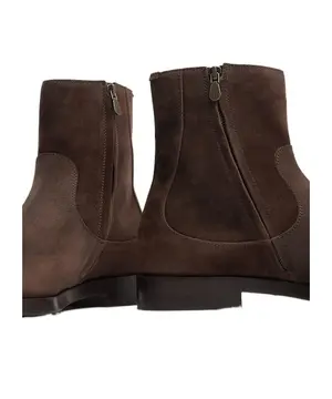 Brunello Cucinelli Suede Zip-up Ankle Boots