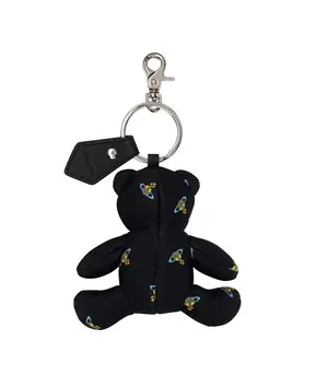 VIVIENNE WESTWOOD Bear Keychain With Logo Pattern