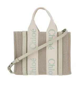 Chloé Woody Small Tote Bag - Nude