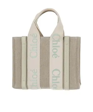 Chloé Woody Small Tote Bag - Nude